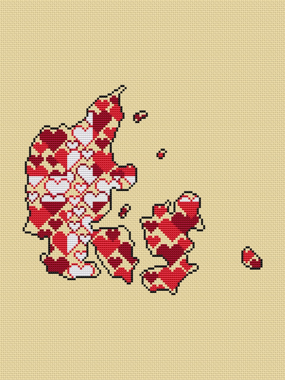Denmark - free cross stitch pattern – Kate Stitch Land