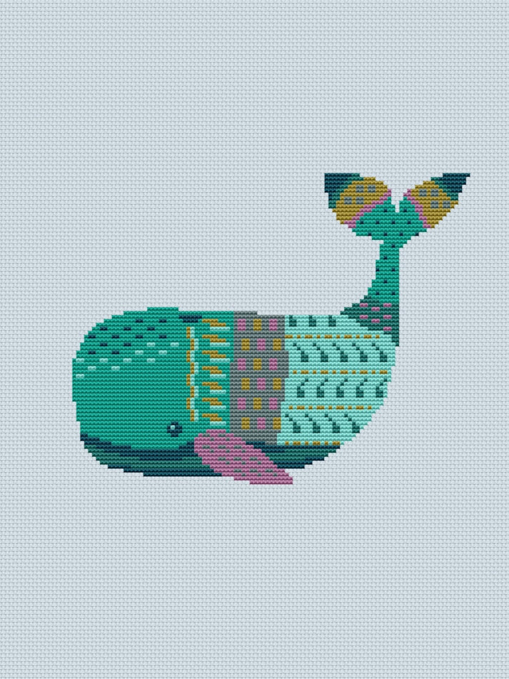 Magic Whale - cross stitch pattern – Kate Stitch Land