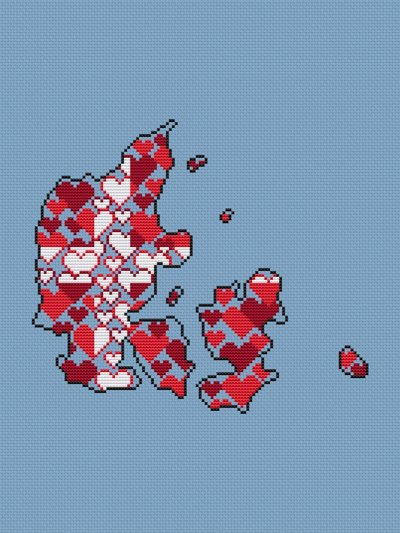 Denmark - free cross stitch pattern – Kate Stitch Land