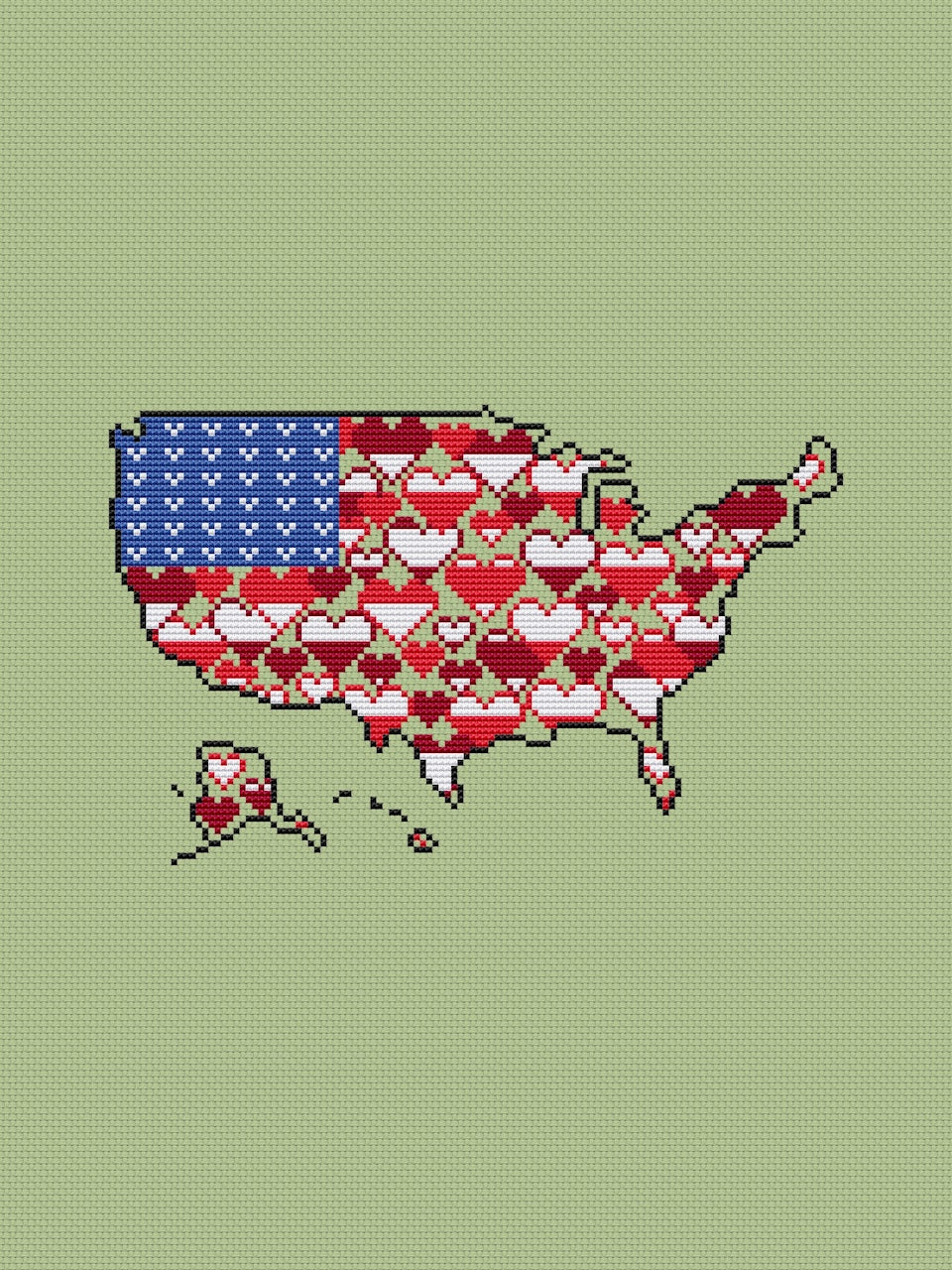 The United States of America, USA - free cross stitch pattern – Kate ...
