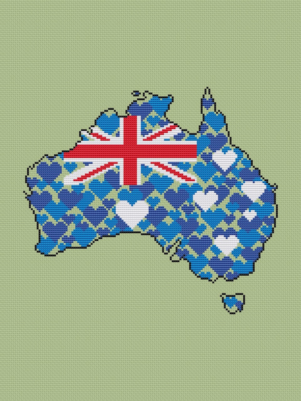 Australia - free cross stitch pattern – Kate Stitch Land