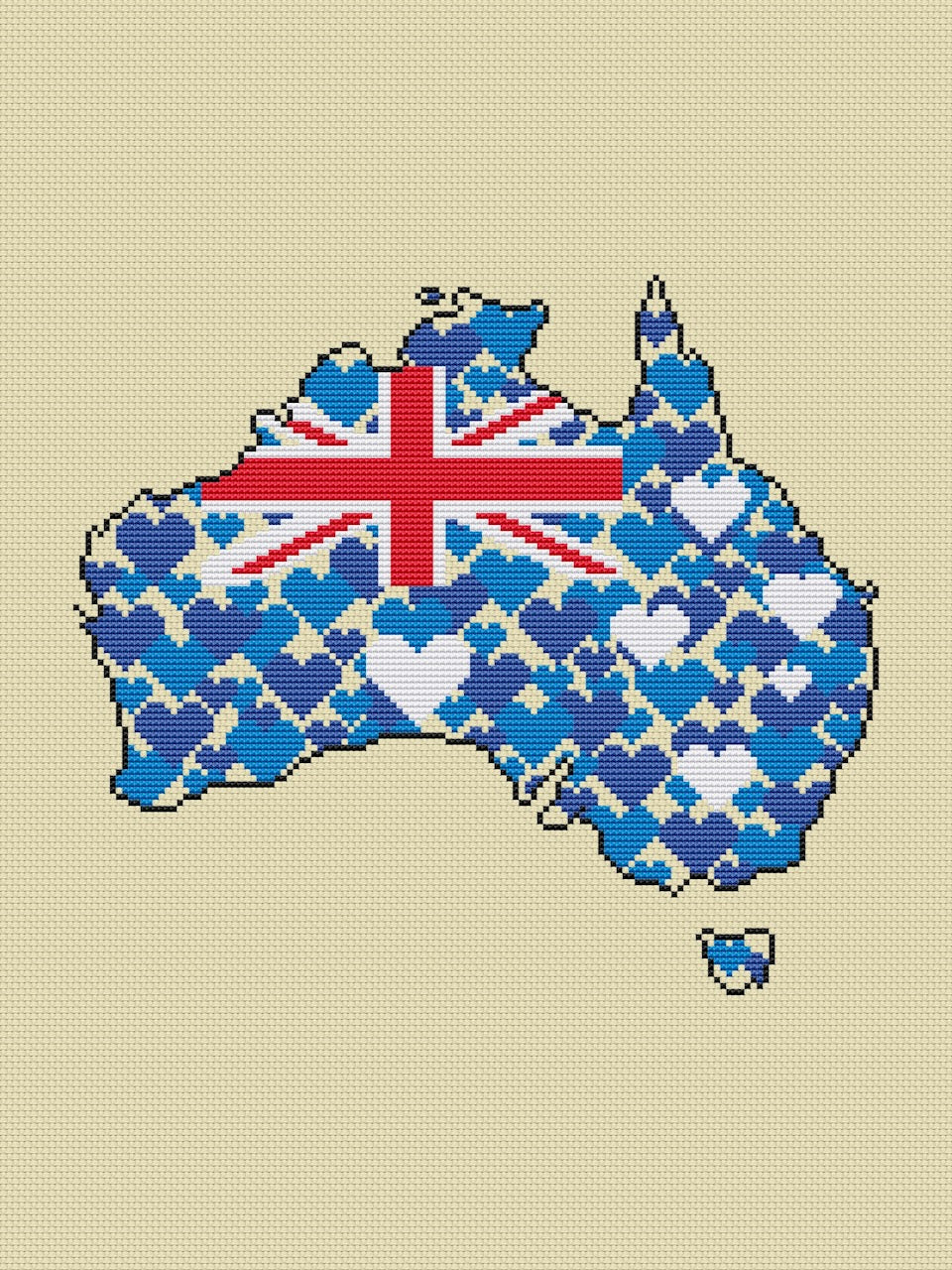 Australia - free cross stitch pattern – Kate Stitch Land