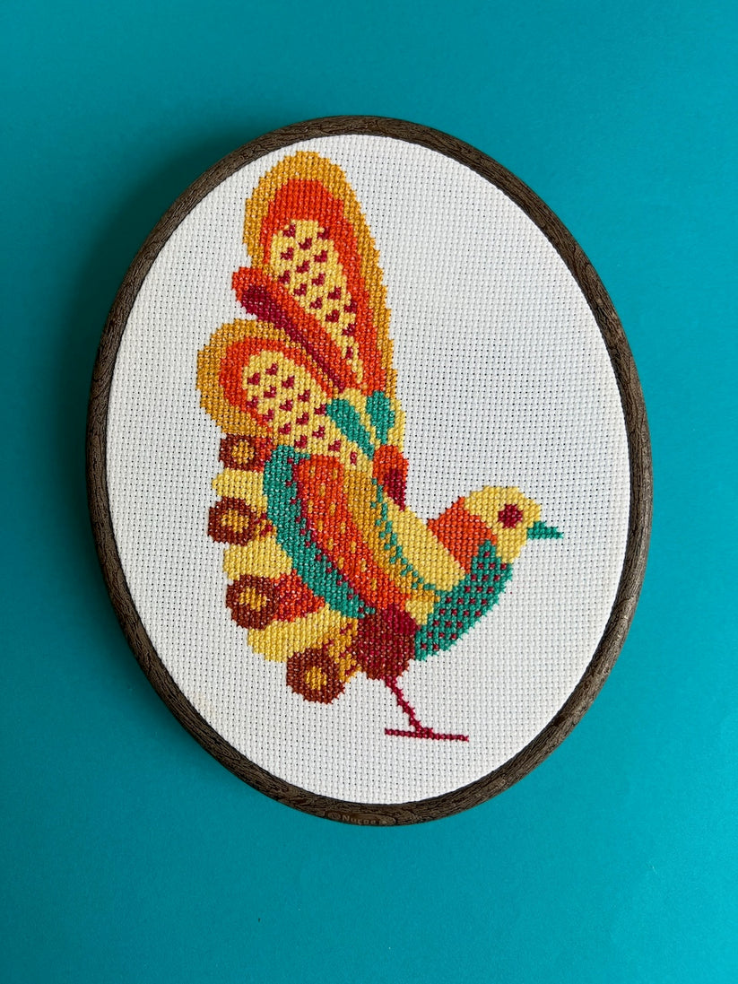 Gold Bird - cross stitch pattern – Kate Stitch Land