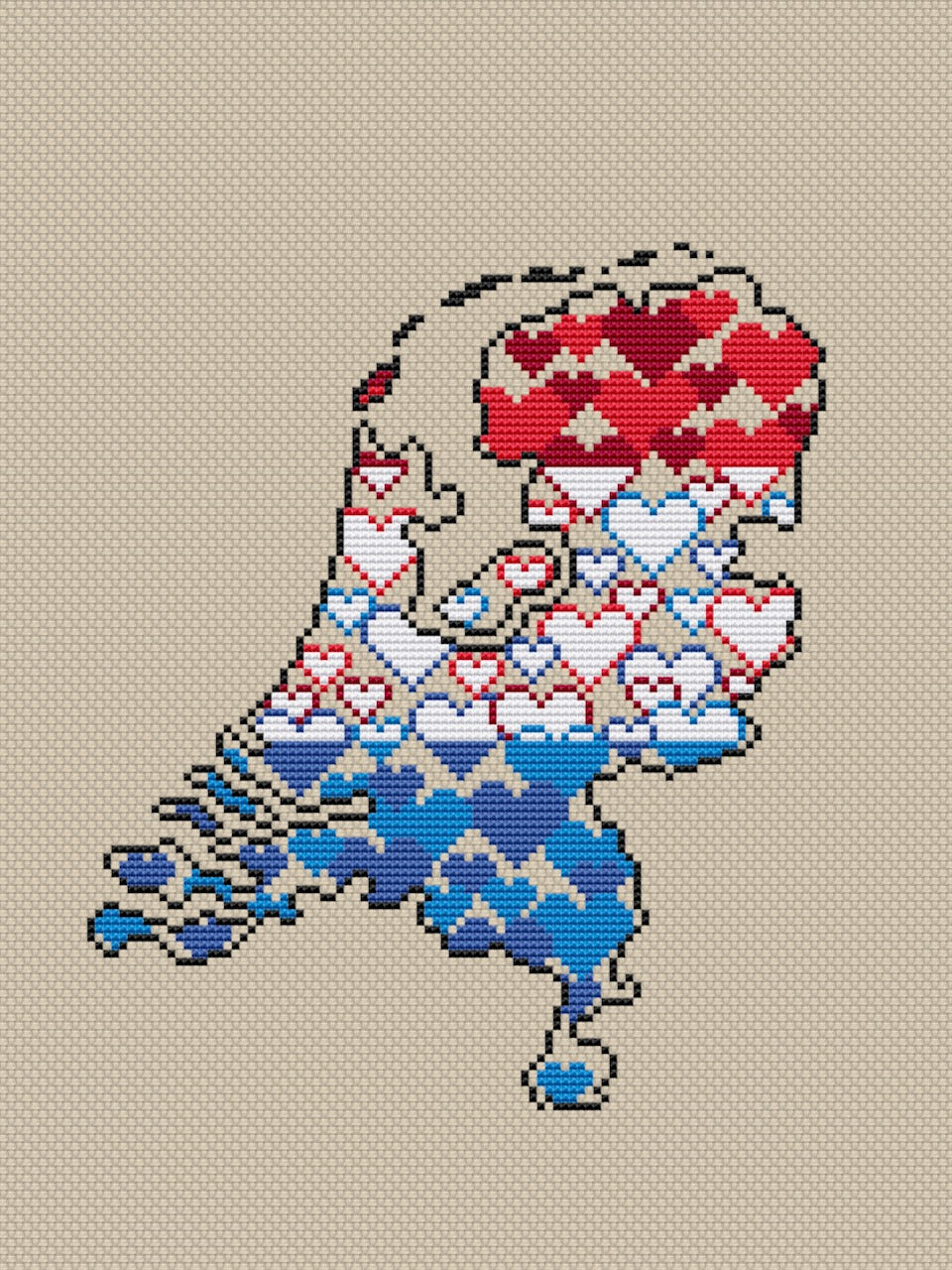Netherlands - free cross stitch pattern – Kate Stitch Land