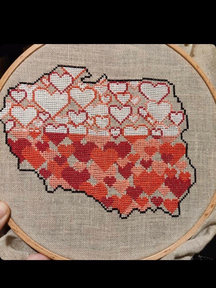 Poland - free cross stitch pattern – Kate Stitch Land