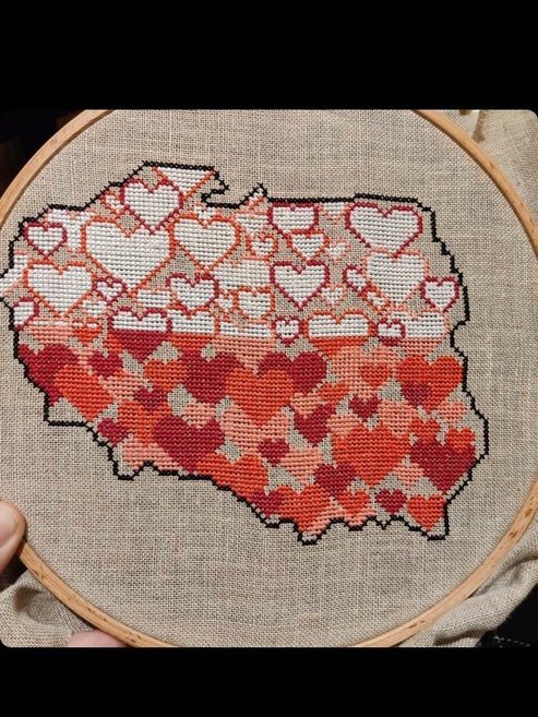 Poland - free cross stitch pattern – Kate Stitch Land