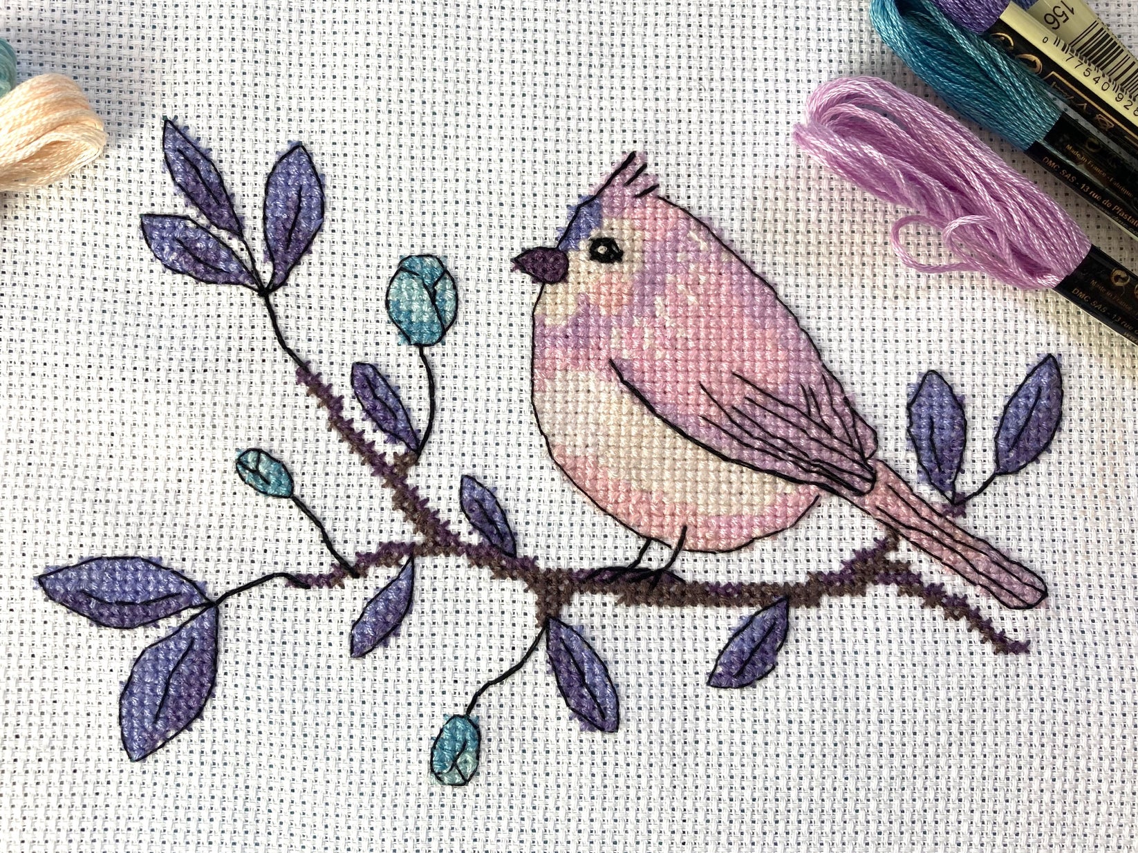 Spring Bird - free cross stitch pattern – Kate Stitch Land